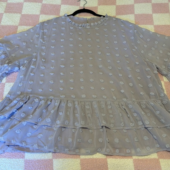 BloomChic | Tops | Plus Size Bloomchic Lavender Peplum Top 2x | Poshmark